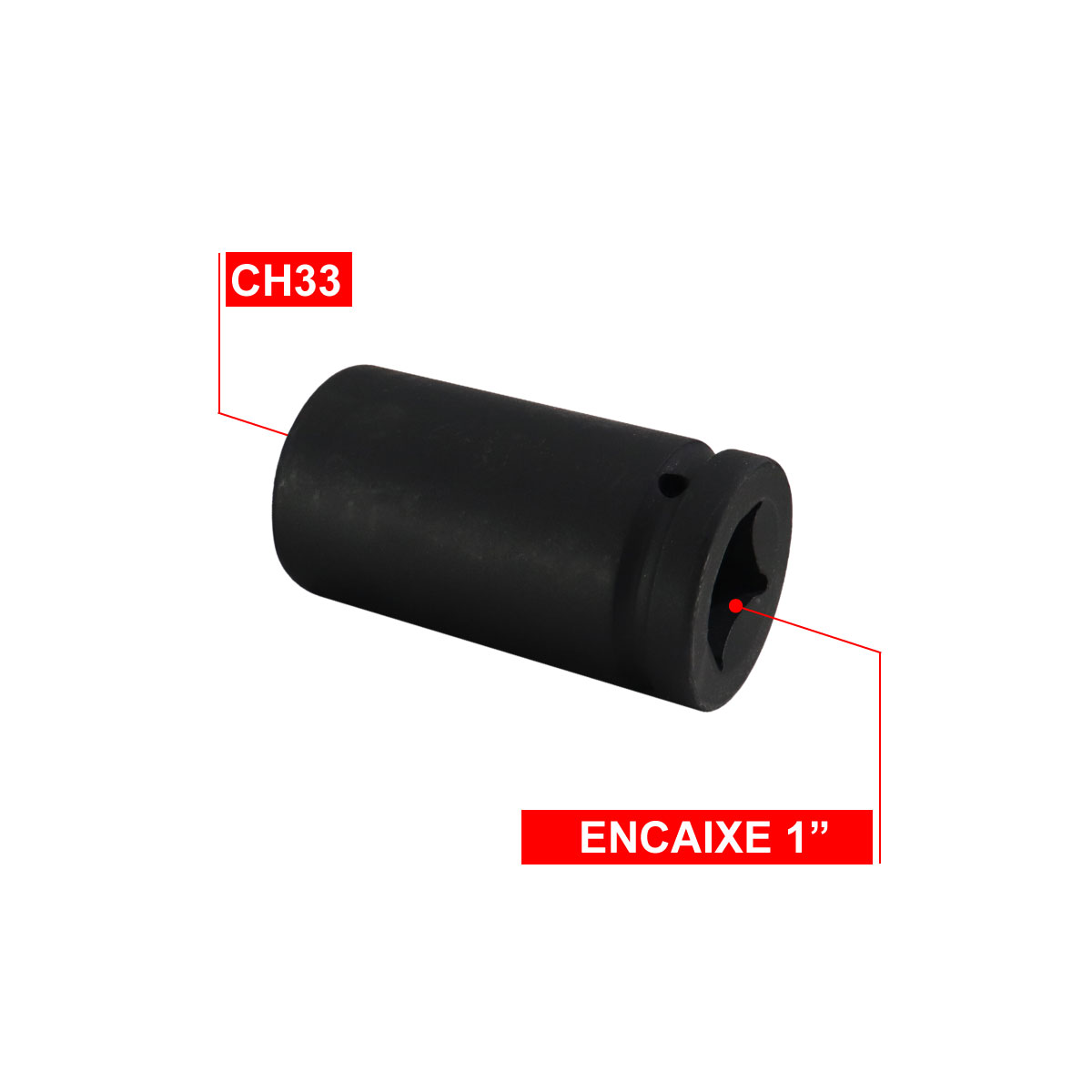 Soquete Chave Impacto 1 Polegada Longo - 27mm 30mm 32mm 33mm é na ...