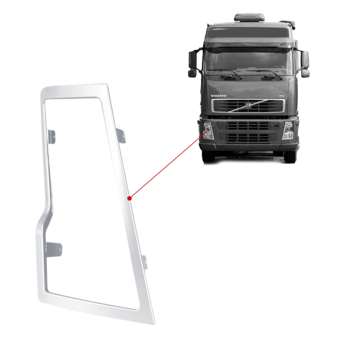 Aro Moldura Farol Volvo Fh Fm 2004 2005 2006 2007 é na Trucão Auto ...