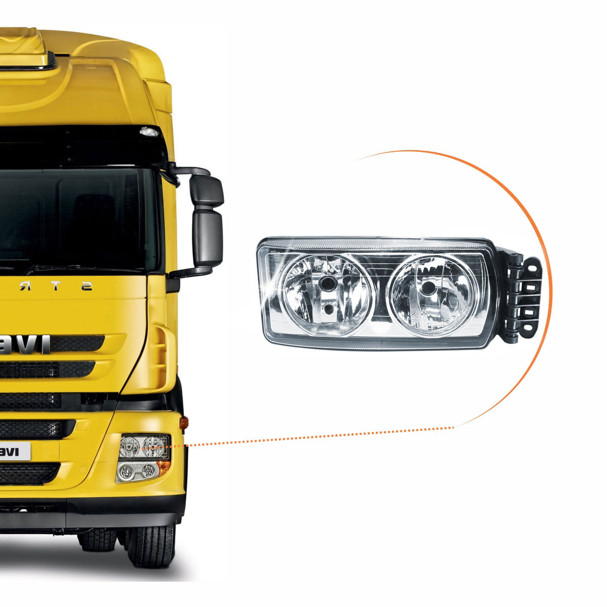 Farol Principal Iveco Stralys Até 2010 Ld - 504020189 é na Trucão Auto ...