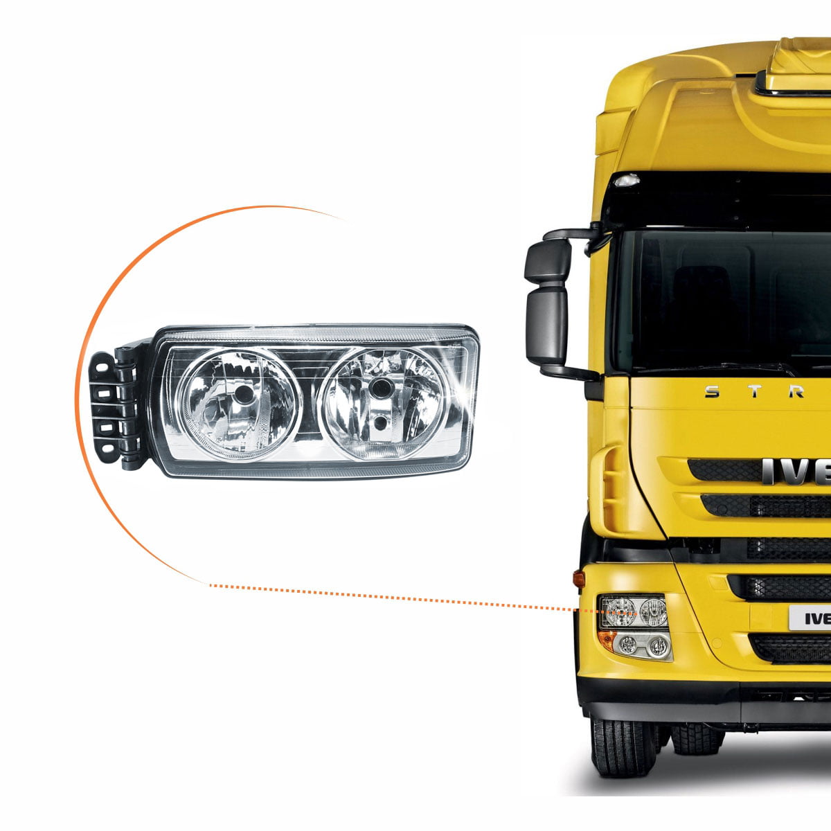 Farol Principal Iveco Stralys Até 2010 Le - 504020193 é na Trucão Auto ...
