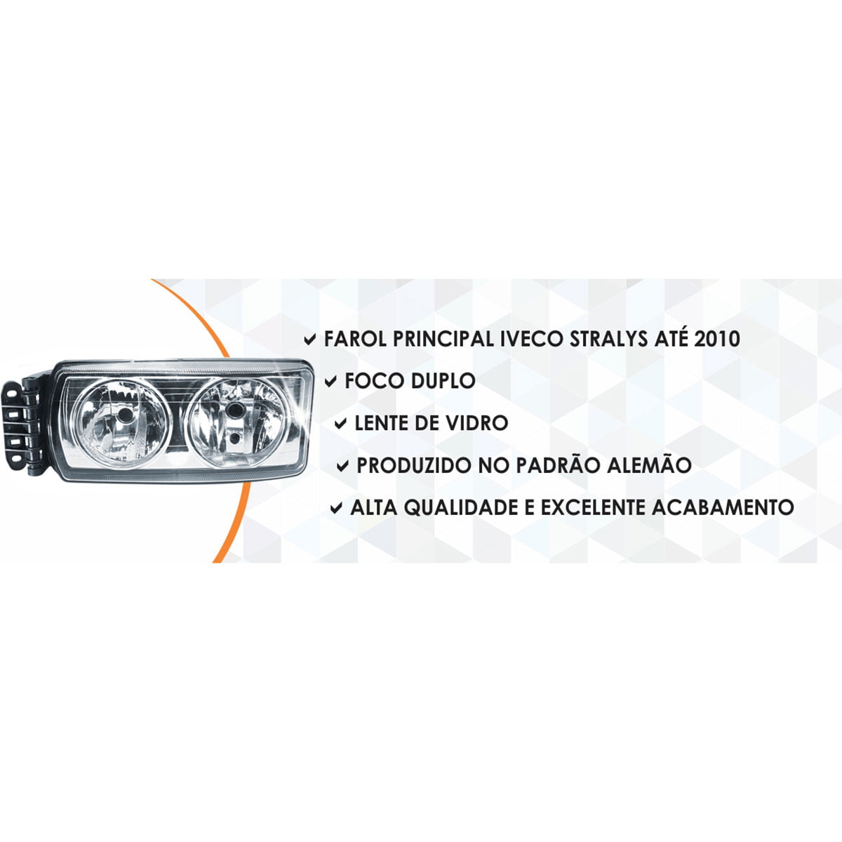 Farol Principal Iveco Stralys Até 2010 Le - 504020193 é na Trucão Auto ...